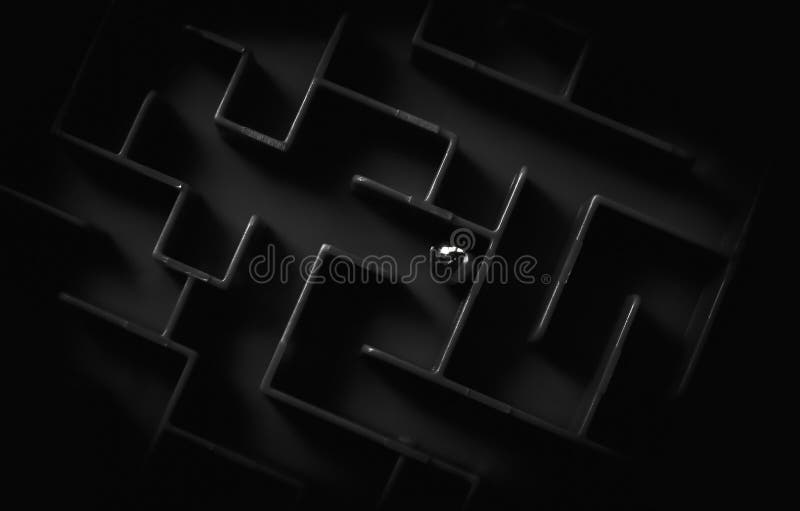 Metal ball in the maze stock image. Image of strategy - 155310943