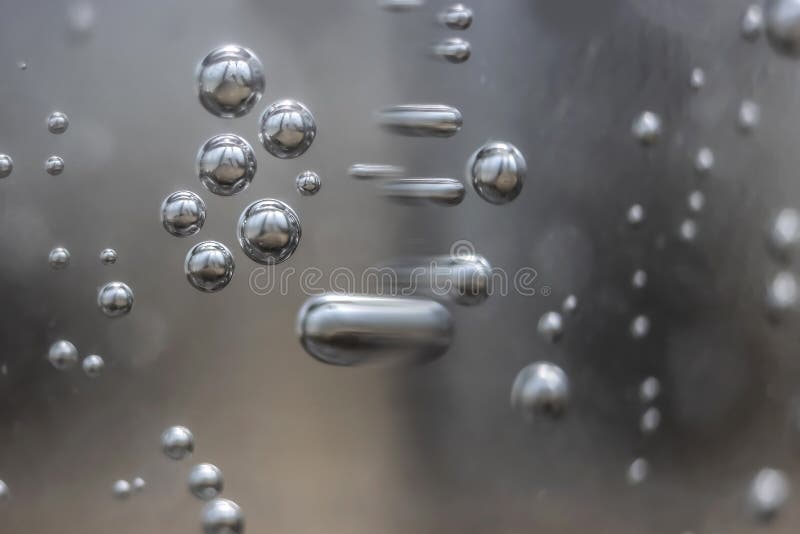 Metal Balls Floating and Transorming in Space Stock Photo - Image of ...