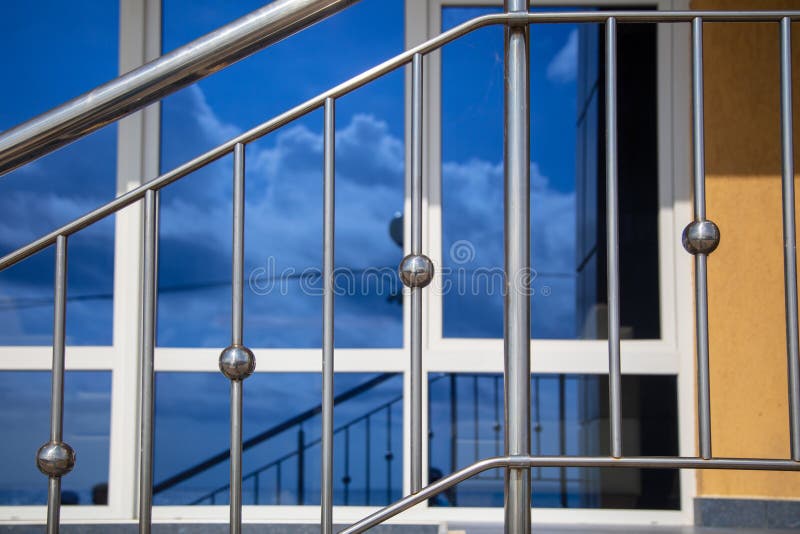 Metal Balls on the Stair Rail Stock Image - Image of bearing, outdoor ...