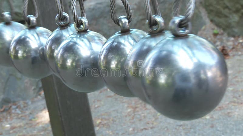 Metal Balls Falling into the Sand on a Petanque Court Stock Footage ...