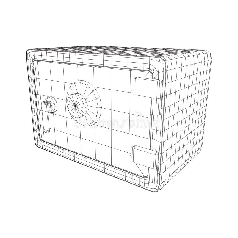 Bank vault safe vector stock vector. Illustration of polygon - 151524728