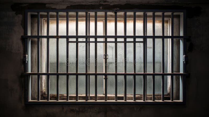 A Metal Bar on a Prison Cell Window Stock Photo - Image of barred ...