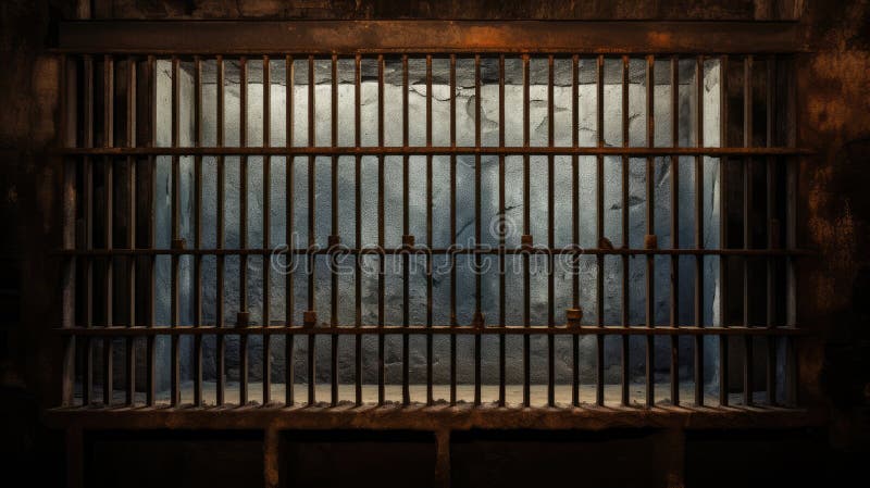 A Metal Bar on a Prison Cell Window Stock Photo - Image of shadow ...
