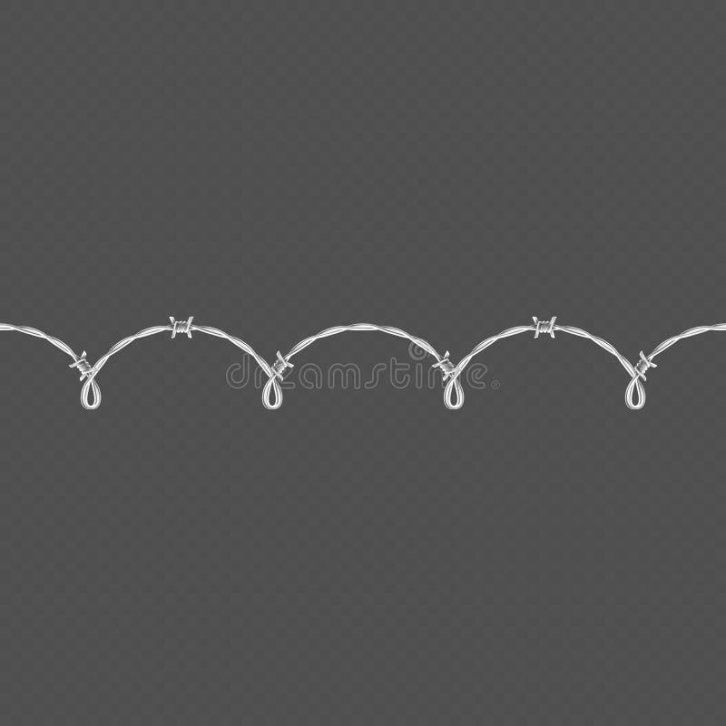Metal Barbed Wire Horizontal Seamless Border Template and Elements ...