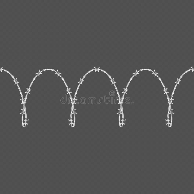 Metal Barbed Wire Horizontal Seamless Border Template and Elements ...