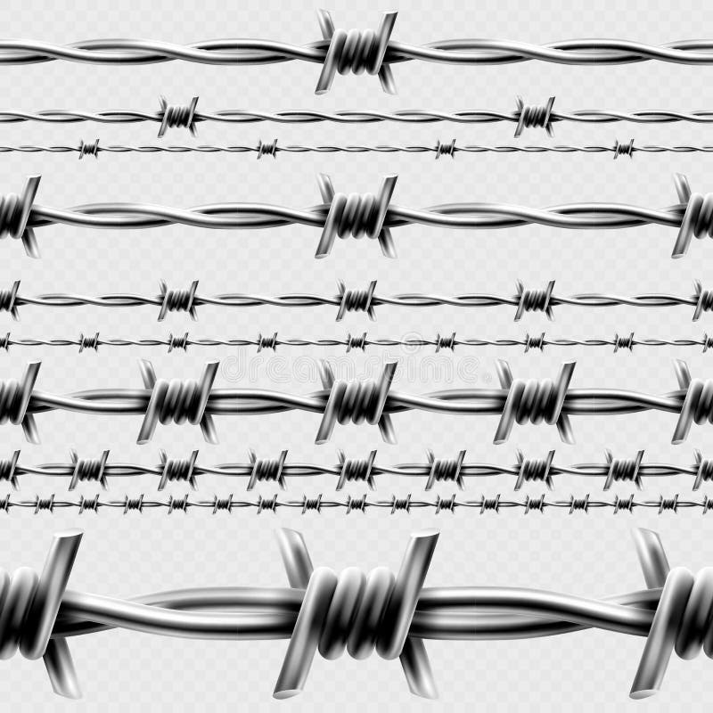 Metal Barbed Wire Horizontal Seamless Border Template and Elements ...