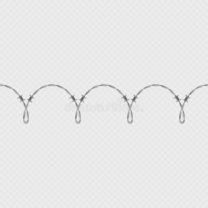 Metal Barbed Wire Horizontal Seamless Border Template and Elements ...
