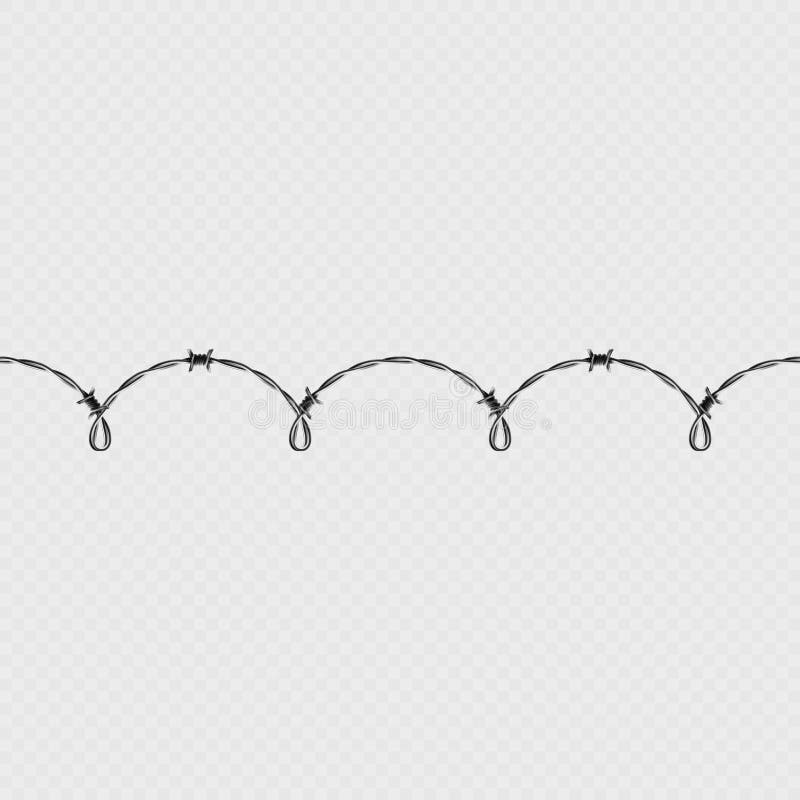 Metal Barbed Wire Horizontal Seamless Border Template and Elements ...
