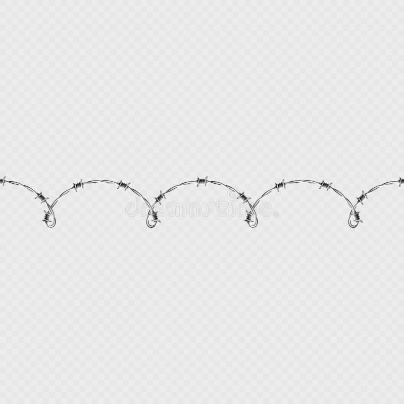 Metal Barbed Wire Horizontal Seamless Border Template and Elements ...