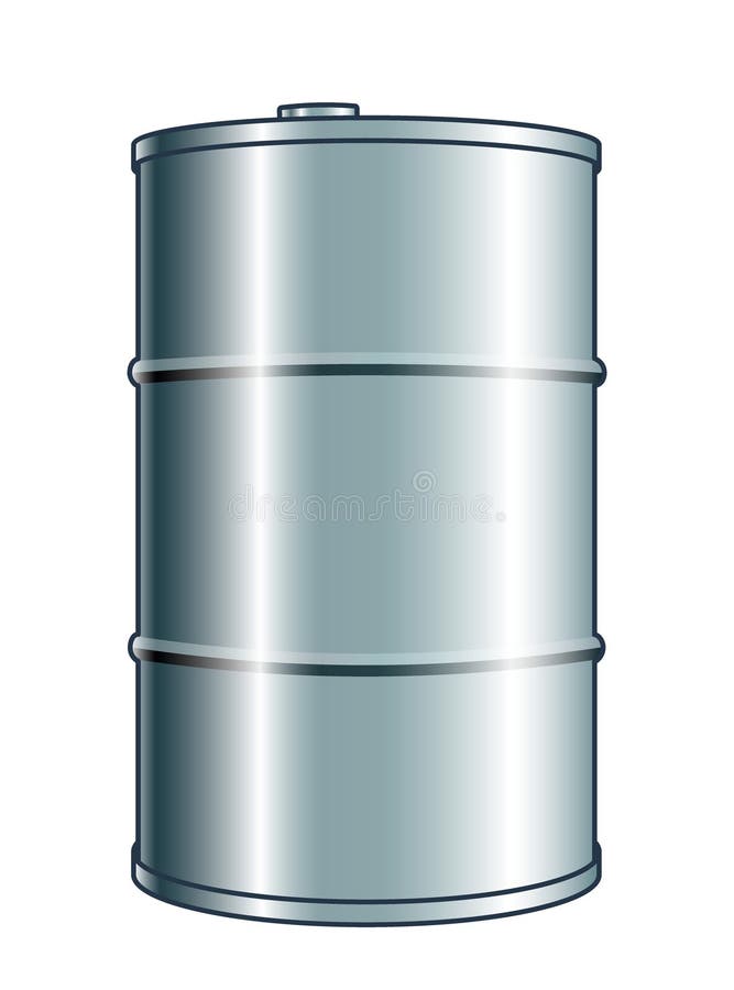 Metal barrel illustration stock vector. Illustration of cylinder ...