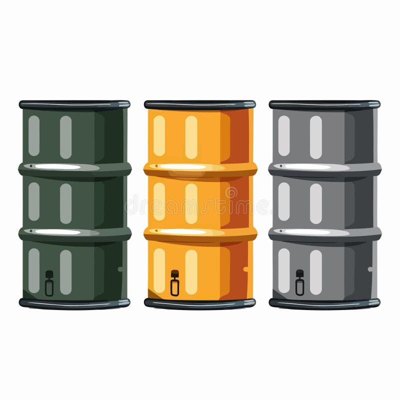Metal Barrel Isolated Vector Style Stock Vector - Illustration of ...