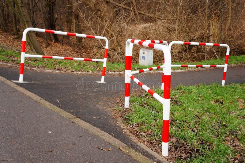 Metal barrier stock image. Image of footpath, outdoors - 36296711