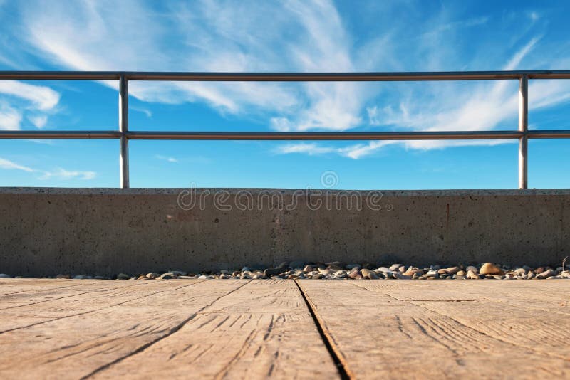 Metal Barrier or Railings between Promenade and Sky Stock Image - Image ...