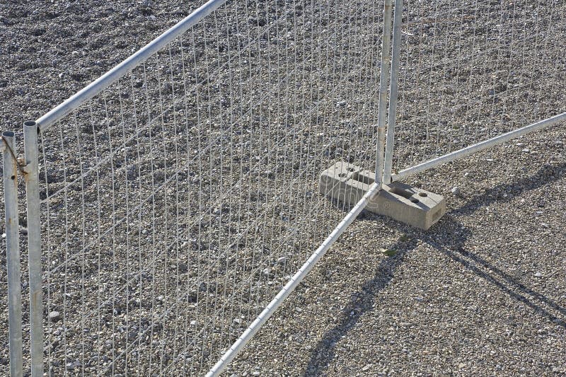 Metal Barrier To Delimit a Construction Site or a Space To Be Protected ...