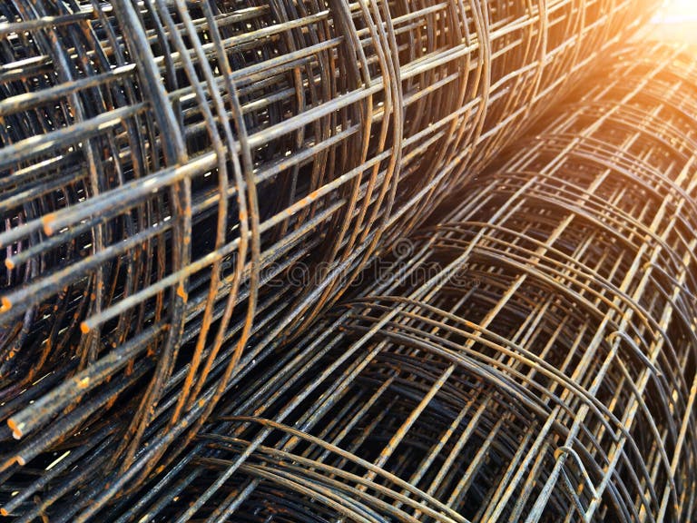 Metal Bars Arranged Stack at the Construction Site Stock Photo - Image ...