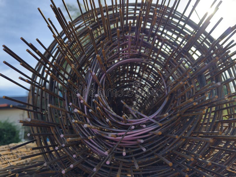 Metal Bars Arranged Stack at the Construction Site Stock Image - Image ...