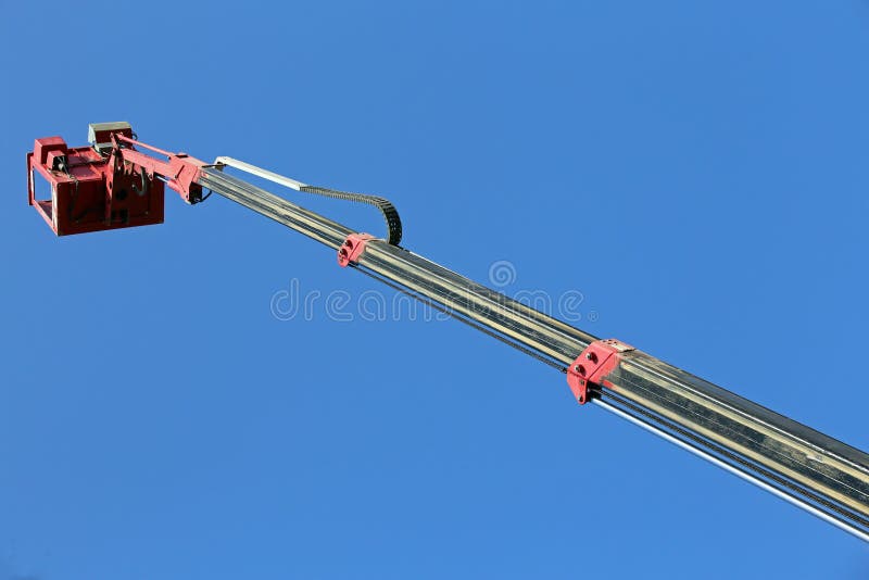 Metal Basket of an Aerial Platform with Mechanical Arm Stock Image ...