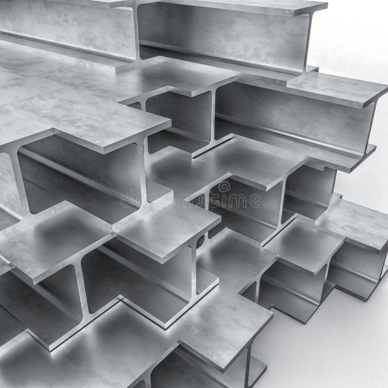 Metal beam 3d stock illustration. Illustration of steel - 107902889