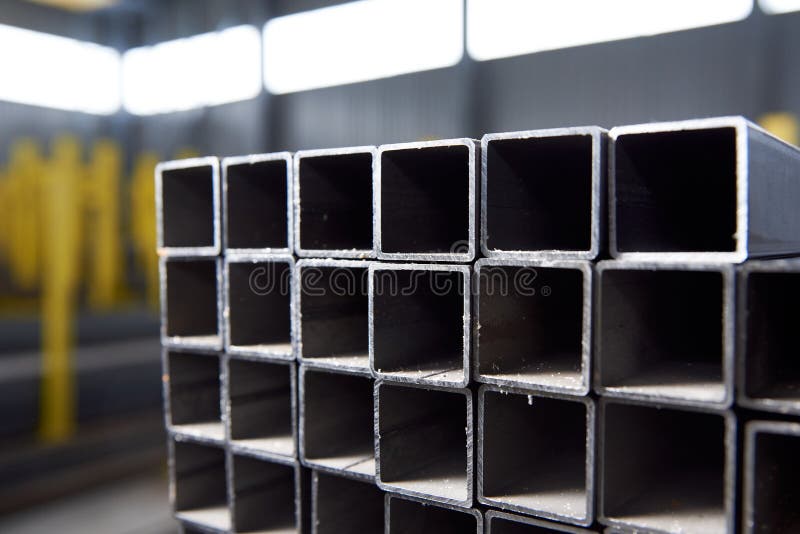 Metal Beam or Profile for Construction Close-up Stock Image - Image of ...