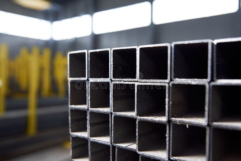 Metal Beam or Profile for Construction Close-up Stock Photo - Image of ...