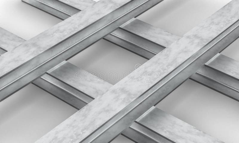 Steel metal beam 3d stock illustration. Illustration of construction ...