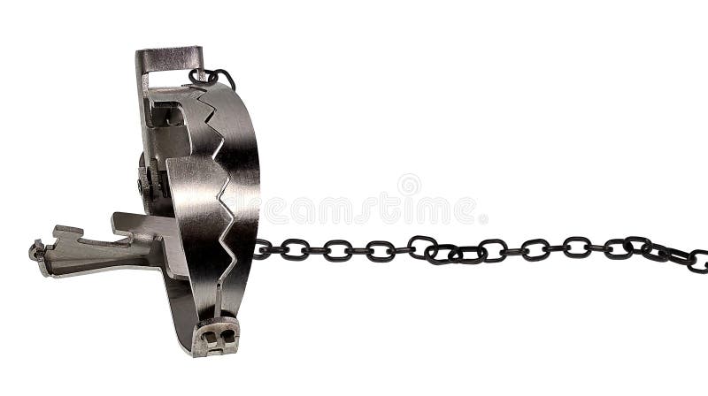 Metal Bear Trap Closed stock image. Image of function - 381488007