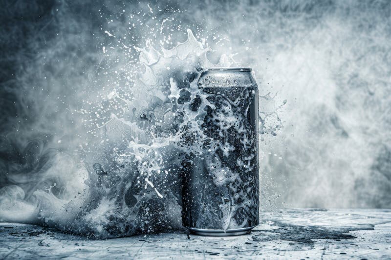 Metal Beer Can Explosion, Foamy Beer Spraying in All Directions on ...