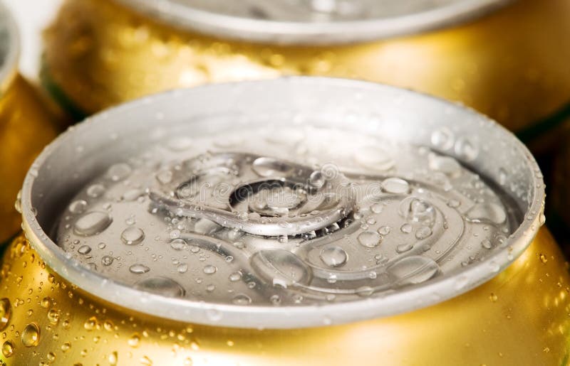 Metal beer can, unopened stock image. Image of shiny - 40539775