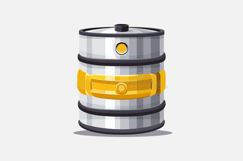 Metal Beer Keg Vector Flat Minimalistic Isolated Vector Style ...