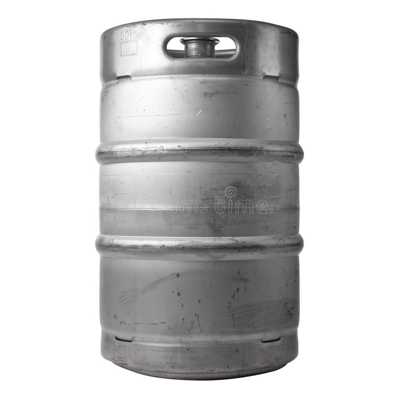 Metal Beer Keg on a White Background Isolated. Large Container for ...