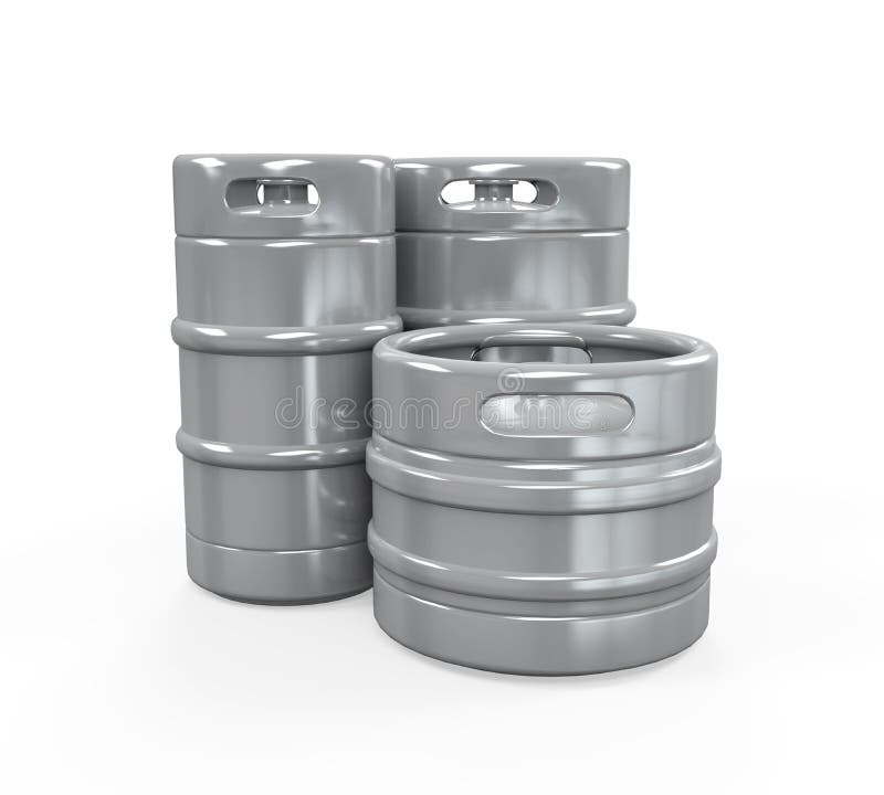 Metal Beer Keg stock illustration. Illustration of stainless - 33498647