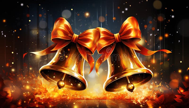 Metal Bell for New Year, Christmas, New Year Decorations Stock ...