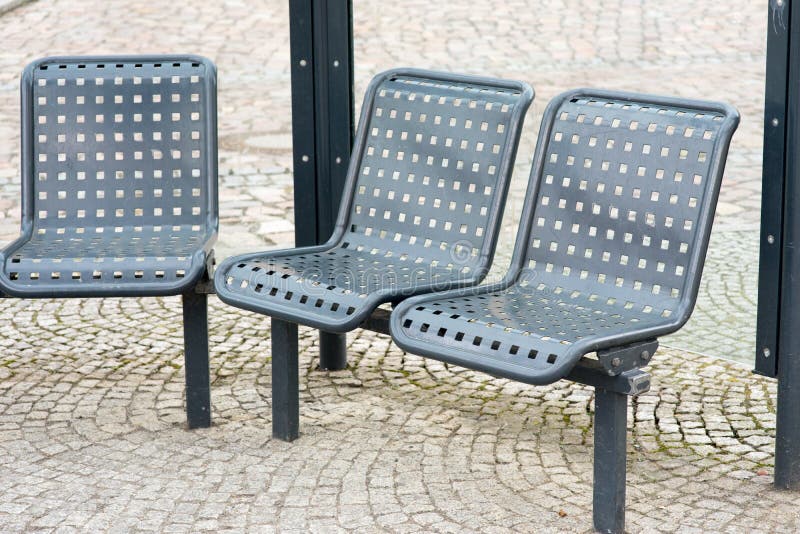 Metal bench stock photo. Image of seat, bank, waiting - 98642018