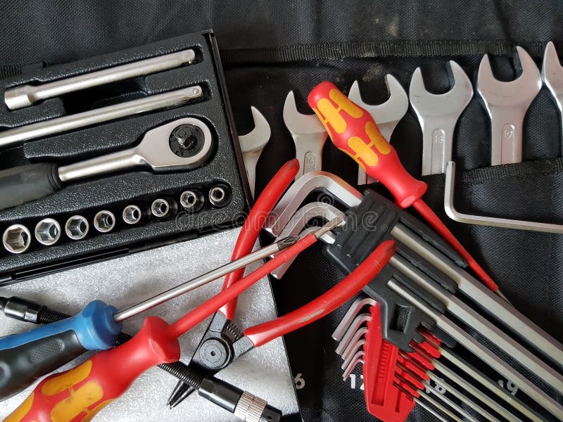 Metal Locksmith Tools for Mechanic Work Stock Photo - Image of negative ...