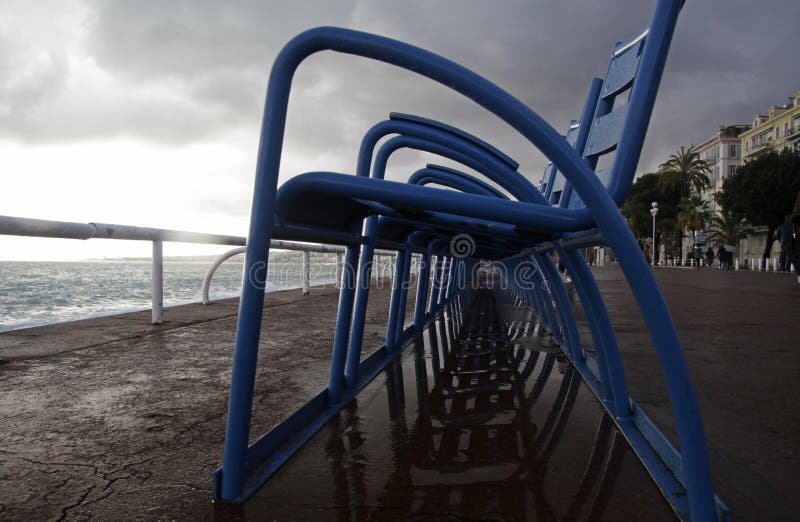 Metal Benches in Front of the Water during Daytime Stock Photo - Image ...
