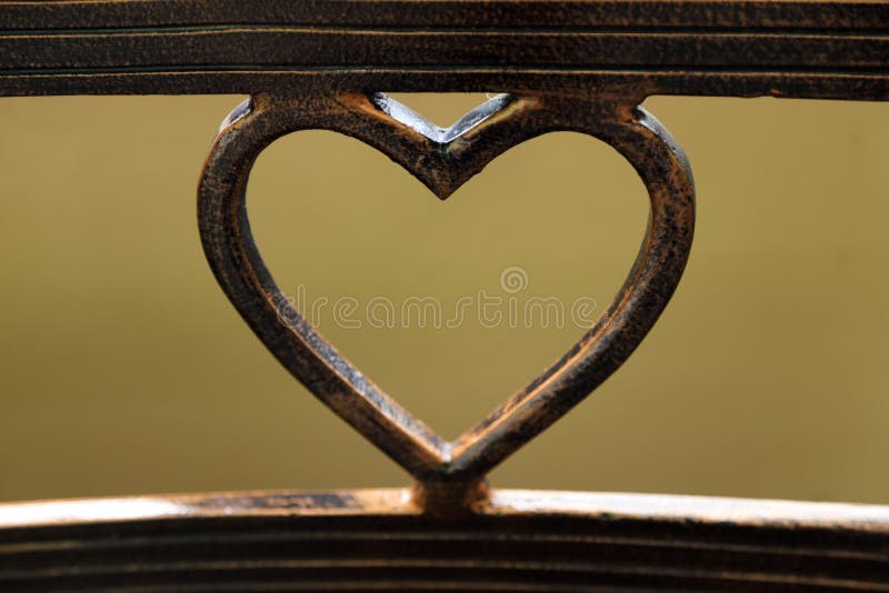 Metal bend in heart shape stock image. Image of bond - 57573687