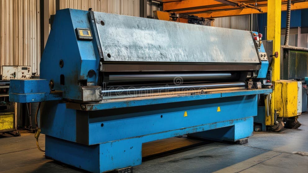 Metal Bending Machine in Industrial Workshop Stock Illustration ...