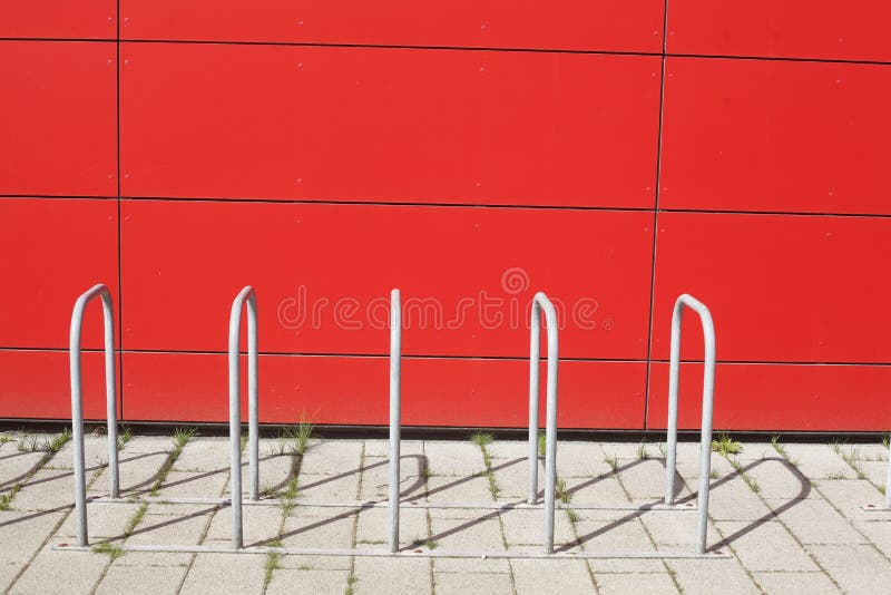 Metal Bicycle stand stock photo. Image of stones, house - 96976718