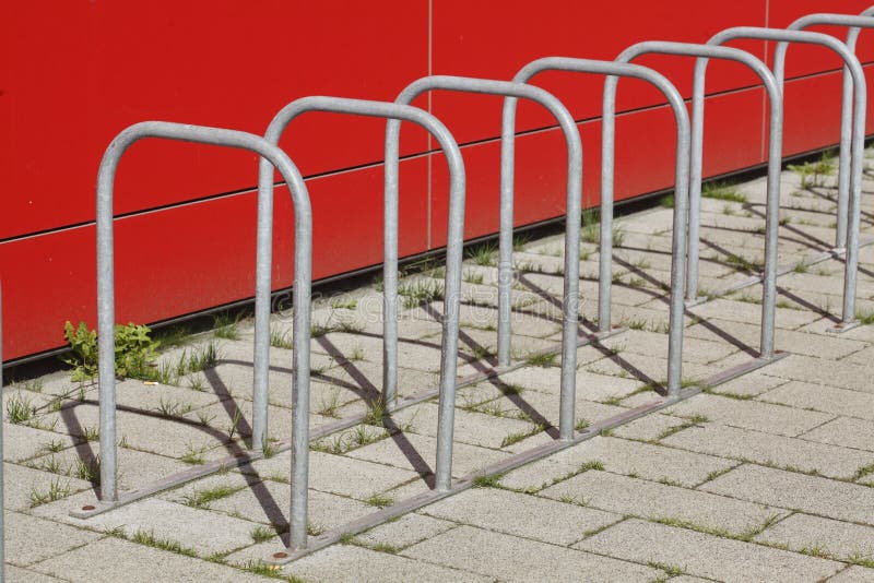 Metal Bicycle stand stock photo. Image of house, stone - 96976906