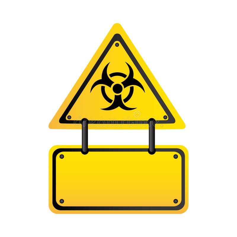 Metal Biohazard Warning Notice Sign Icon Stock Illustration ...