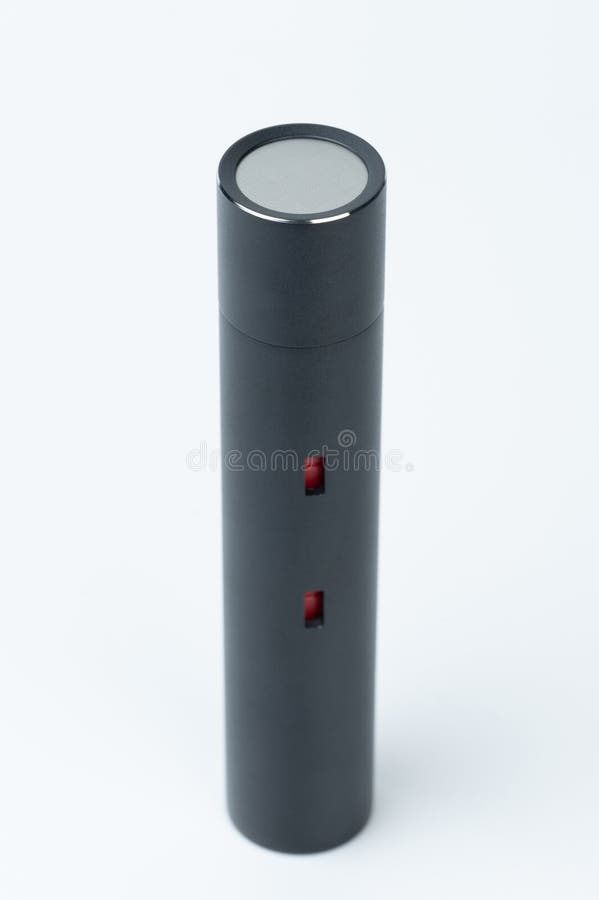Metal Black Cylinder Microphone Stock Photo - Image of cylindrical ...