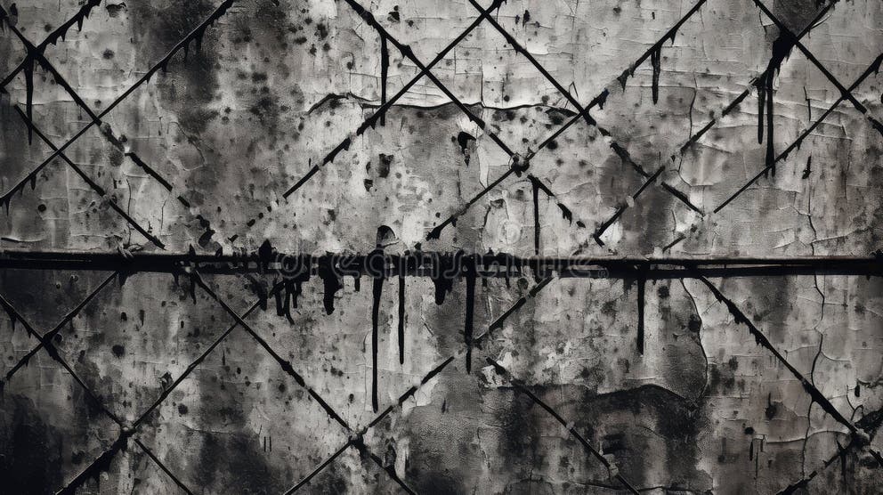 Metal Black and White Distressed Pattern Stock Image - Image of ...