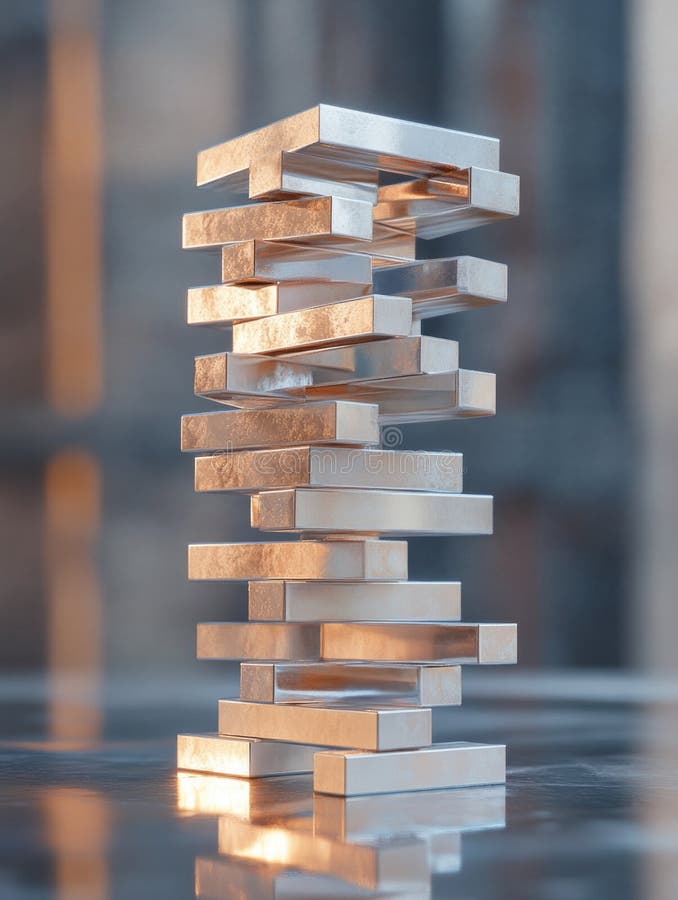 Metal blocks on table stock image. Image of workshop - 376168589