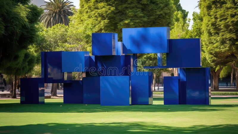 Metal blue rectangle stock illustration. Illustration of artistic ...