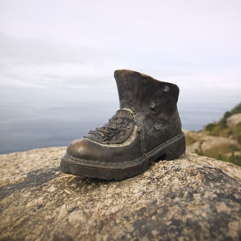 Metal boot sculpture stock image. Image of milestone - 29106415