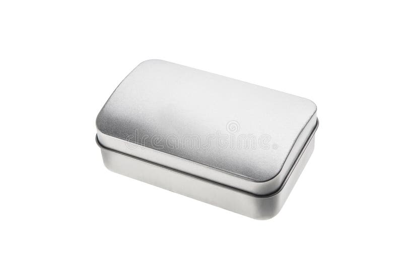 Metal Box Container Isolated on White Stock Image - Image of storage ...