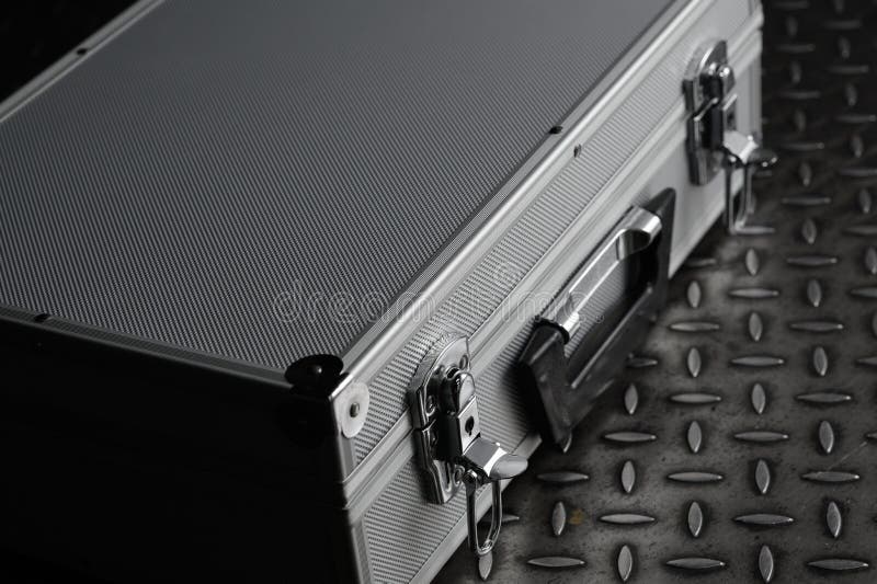 Metal Box. Iron Case. the Aluminum Iron Suitcase with Locks. Stock ...