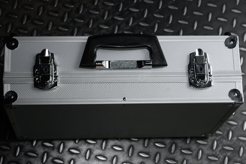 Metal Box. Iron Case. the Aluminum Iron Suitcase with Locks. Stock ...