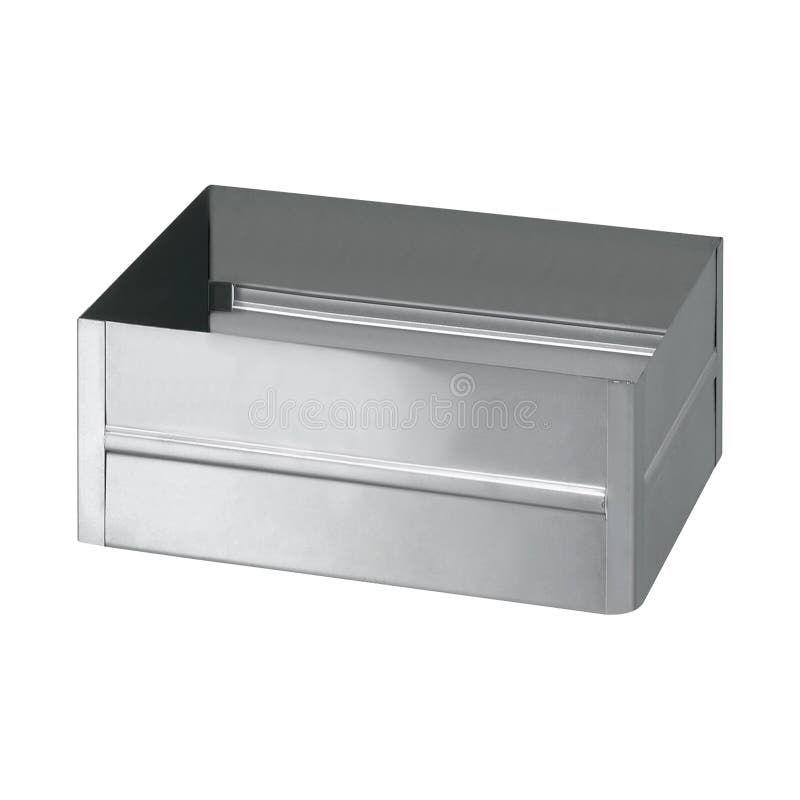 Metal Box Isolated on White Stock Image - Image of metal, secure: 127679287