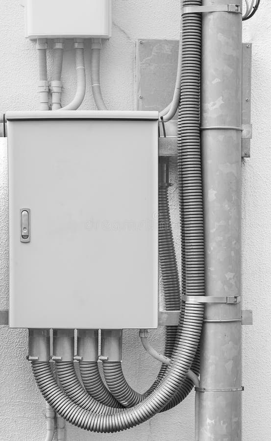 Metal Box of Network Electric Cable Stock Photo - Image of metal ...